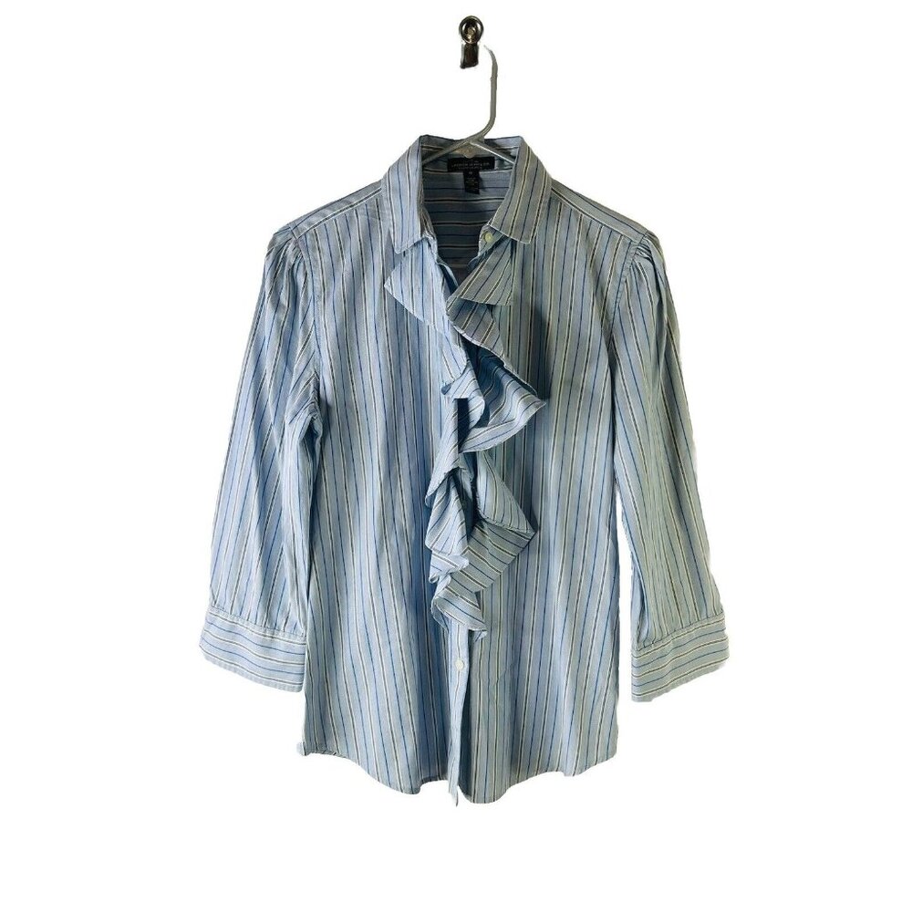 Lauren Ralph Lauren Frilly Ruffled Button Front Shirt… - Gem
